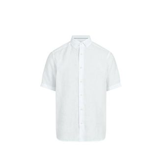 Eton Chemise droite manches courtes en lin