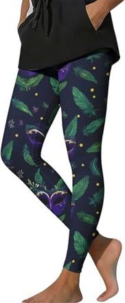 Generic Legging pour femme, coupe haute, pantalon de yoga long, leggings de loisirs graphiques exquis leggings tricot&eacute;s pour femmes design, Violet fonc&eacute;., 3XL