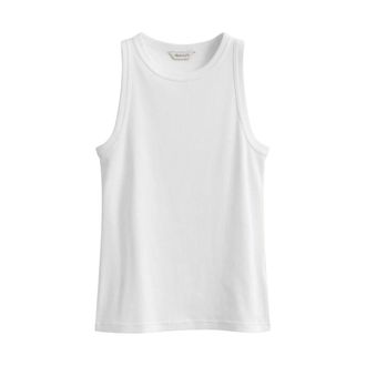 GANT Femme, Tops, Blanc, Taille: 42 FR T-shirt en lin &agrave; col en V