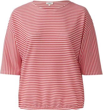 s.Oliver 3/4-Arm-Shirt T-Shirt Gestreiftes T-Shirt im Relaxed Fit mit 3/4-&Auml;rmeln
