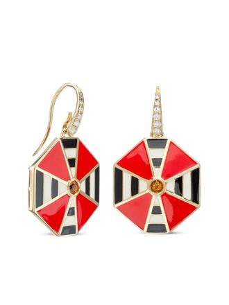 Francesca Villa 18K yellow gold Shopping Time earrings - Or