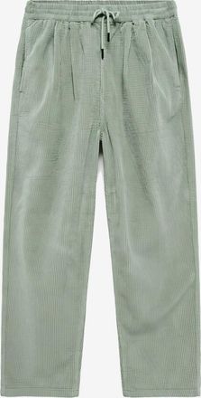 Knowledge Cotton Apparel Damen vegan Hose Hazy Lockere Passform Cord Lily Pad Gr&uuml;n