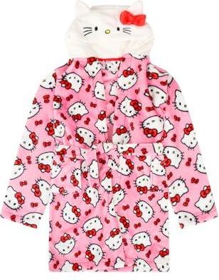 Hello Kitty Peignoir &agrave; capuche en polaire rose pour fille, rose, 13-14 ans
