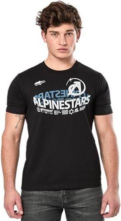 Alpinestars Semicircle SS Csf Tee T-Shirt de Sport Manches Courtes Col Rond, Noir, XL Homme
