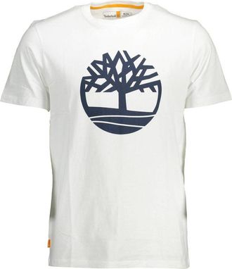 Timberland Logo-Printed Organic Cotton T-Shirt - White