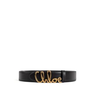Chlo&eacute; Iconic Lederg&uuml;rtel - - Accessories - Damen - Schwarzk - L