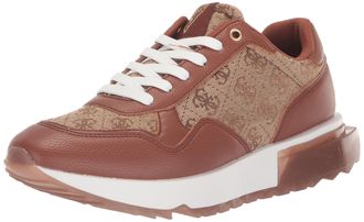 Guess Melany Damen-Sneaker, Mittelbraunes Logo, Mehrfarbig, 35 EU