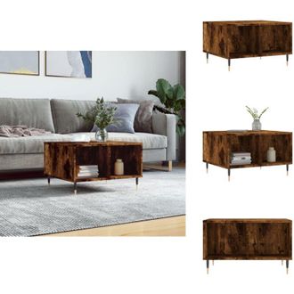 vidaXL Couchtisch R&auml;uchereiche 60x50x36,5 cm Holzwerkstoff - Couchtisch - Wohnzimmerstil - Holzm&ouml;bel - Rauchereiche M&ouml;bel - Sideboard