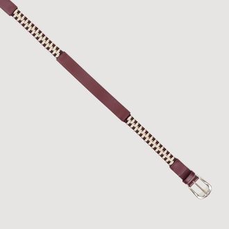 Sandro Ceinture en cuir et m&eacute;tal