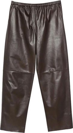 Antonelli Tatiana 231 Pantalon en cuir - Femme - Pantalons - Brun - Taille: 40 FR