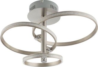 Globo Lighting led Decken Lampe Kristall Ring Strahler Schlaf Gäste Zimmer Leuchte silber 67822-24N
