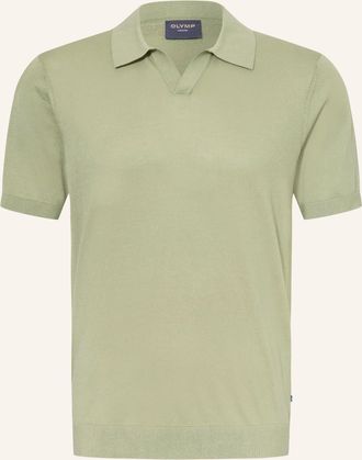 Olymp Strick-Poloshirt gruen