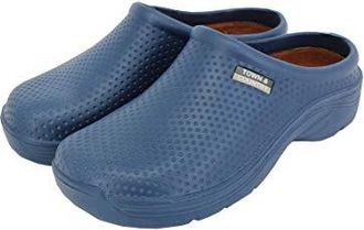 Town & Country Sabots de jardinage ultra doux avec semelle intérieure rembourrée pour hommes et femmes - Bleu - bleu marine, 45 EU