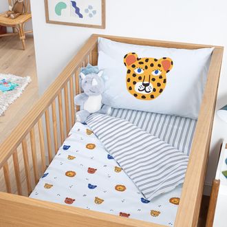 La Redoute Interieurs Housse De Couette B&eacute;b&eacute; En Percale De Coton Imprim&eacute; Animaux Petite Savane