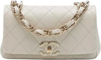 Chanel Pre-owned Vintage Quilted Crossbody - Femme - Pre-owned - Beige - Taille: ONE Size