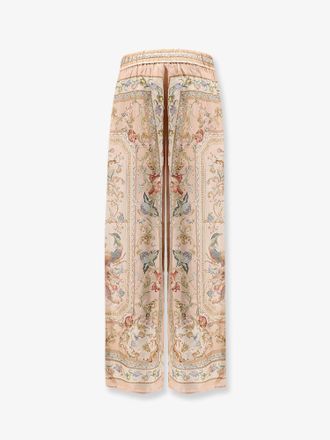 Zimmermann Womens Silk Trousers Roselight Multicolour