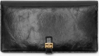 Ganni Schmaler, langer Sue-Kartenhalter in Schwarz