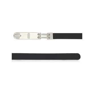 Rick Owens Mens Leather Belt Black Calfskin