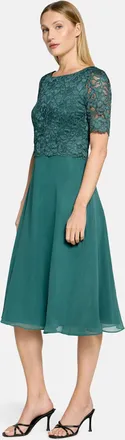 Vera Mont Cocktailkleid VERA MONT Damen mit Spitze, Damen, Gr. 36, Normalgr&ouml;&szlig;en, gr&uuml;n (schwarz emerald), Obermaterial: 100% Polyester. Futter: 100% Polyester, a