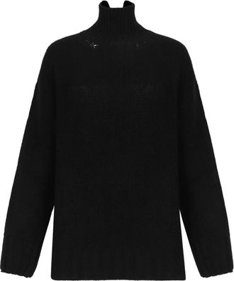 Douuod Femme, Pulls, Noir, Taille: 38 FR Pull à Col Montant