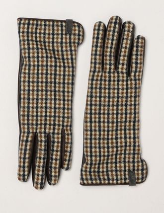Brunello Cucinelli Karierte Handschuhe von aus reiner Schurwolle