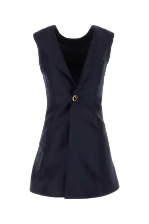 Balenciaga Womens A-Line Mini Dress Navy Abiti