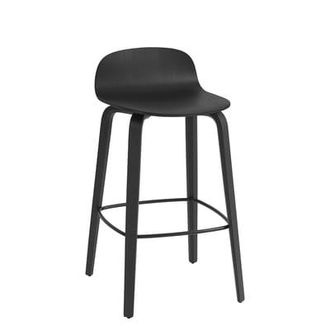 MUUTO Tabouret de bar Visu - Noir - Contreplaqué de frêne - Designer Mika Tolvanen