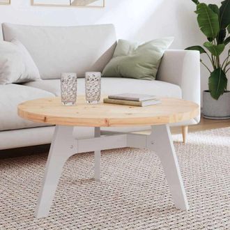 vidaXL Dessus de table rond &Oslash;80x3 cm bois de pin massif vidaXL