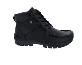 Wolky Boost Bootie 0474030-000 Coffre-fort en cuir lisse avec lacets et fermeture &Eacute;clair Noir, Noir, 37 EU