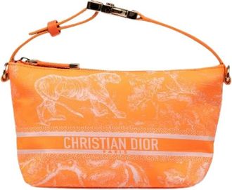 Dior Sac Mini en tissu technique imprim&eacute; Pre-owned - Femme - Pre-owned - Orange - Taille: ONE Size