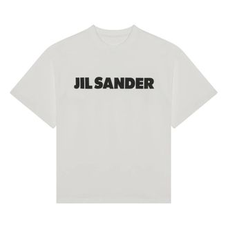 Jil Sander Femme, Tops, Blanc, Taille: 40 FR T-shirt &agrave; Manches Courtes et Col Rond