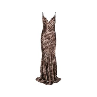 Elisabetta Franchi V-Ausschnitt Maxikleid mit Print - - Dresses - Damen - Mehrfarbig - L