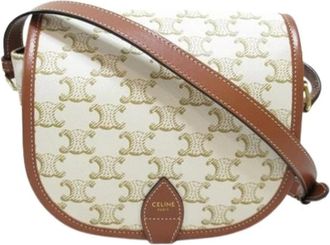Celine Pre-owned Sac bandouli&egrave;re vintage en toile - Femme - Pre-owned - Blanc - Taille: ONE Size