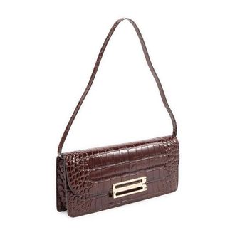 Victoria Beckham Pochette crocodile Dorian East-West en cuir de veau effet crocodile