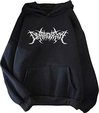 TOMWELL Sweat à Capuche Y2k pour Femme Homme Hoodies Gothique Manches Longues Graphics Hoodie Harajuku Pull Vintage Sweat à Capuche Surdimensionné Imprimé pou