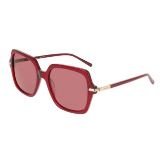 Ferragamo Rot/Rosa Transparente Sonnenbrille Sf2076S - - Accessories - Damen - Rot - 57 MM