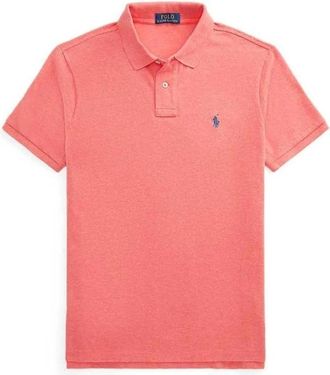 Polo Ralph Lauren Homme, Tops, Rose, Taille: L Polo Rouge avec Logo Bleu