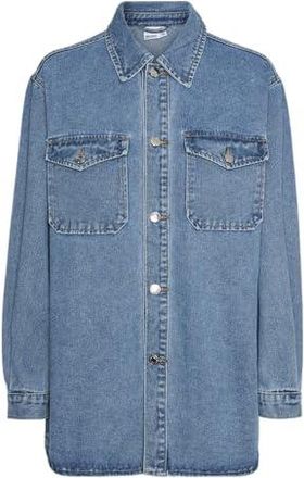 Vero Moda Vmnaya T-Shirt Ample mélangé Chemise, Denim Bleu médium, M Femme