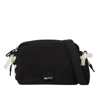 Karl Lagerfeld Femme, Sacs, Noir, Taille: ONE Size KLJ Nylon Lace Up Camera Bag