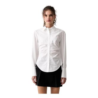 Patrizia Pepe Tailliertes Baumwollhemd - - Blouses & Shirts - Damen - Wei&szlig; - L