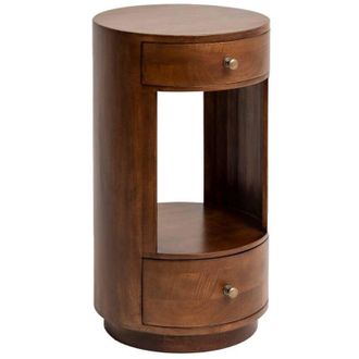 Made In Meubles Made In Meubles - Table de chevet ronde en bois de manguier Oana