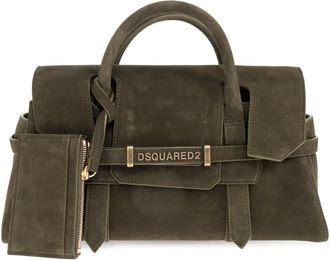 Dsquared2 Femme, Sacs, Vert, Taille: ONE Size Suede Handbag
