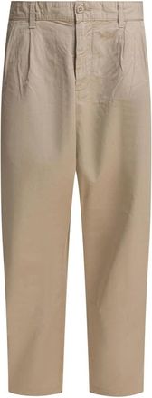 Carhartt Work in Progress Homme, Pantalons, Beige, Taille: W34 Pantalon Pliss&eacute; en Serg&eacute; de Coton