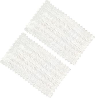 Garneck 2 St&uuml;ck Franz&ouml;sische Spitzen Tischsets 25X40cm Dekorative Tischunterlage f&uuml;r Hochzeiten und Feste Langlebige L&auml;ndliche Tischdeko