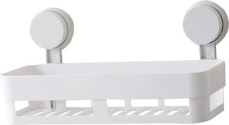 Valiclud Wandregal Badezimmer Kunststoff Weiß ohne Bohren Dusch Organizer Hängeablage für Zahnbürsten und Utensilien