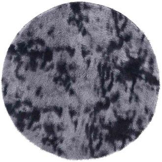 vidaXL Vidaxl - Teppich Shaggy Hochflor navarra Dunkelgrau 240x240 cm Polyester