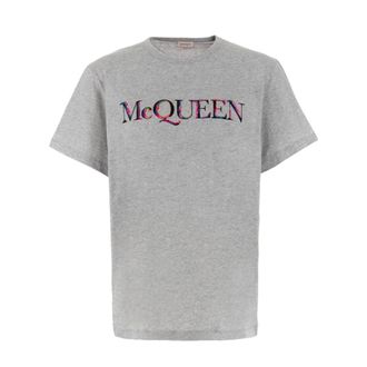 Alexander McQueen Logo T-shirt - - Tops - Herren - Grau - XL
