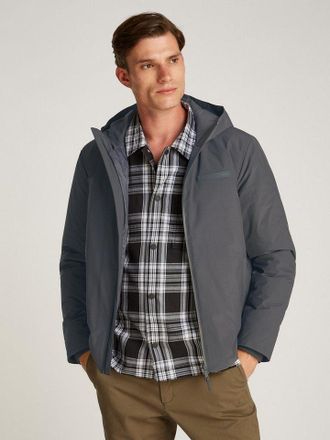 Calvin Klein Outdoorjacke TECHNICAL NON-QUILT JACKET HOOD mit Logoprint