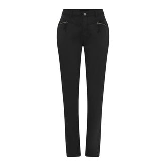 C.Ro Pantalon Skinny Noir avec D&eacute;tails de Fermeture &Eacute;clair - Femme - Pantalons - Noir - Taille: 46 FR