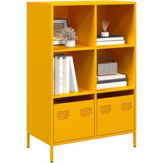 vidaXL Highboard Senfgelb 68x39x103,5 cm Stahl - Vidaxl